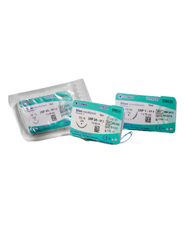 Vitrex Silon Blue Nylon Sutures with Needle - IMS Euro